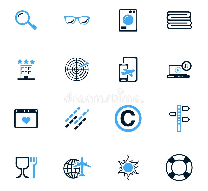 Travel icons set stock illustration. Illustration of icons - 88965331