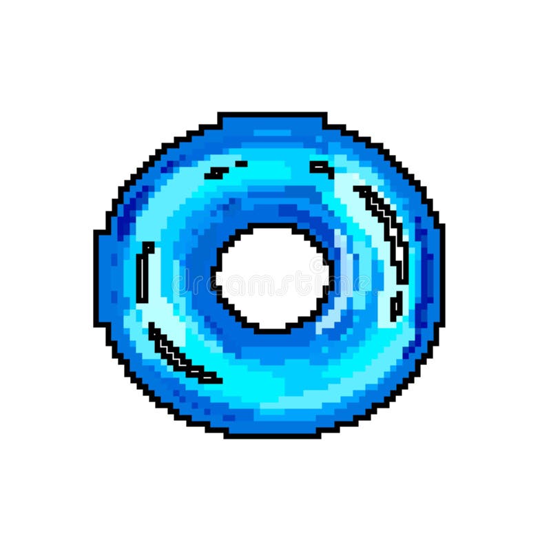 Travel Inflatable Ring Game Pixel Art Vector Illustration Stock Vector ...
