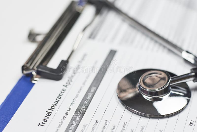 Travel Insurance Application Form Stock Image - Image of paper ...