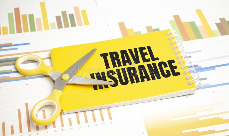 Travel Insurance. Words on Yellow Notebook and Charts Stock Image ...