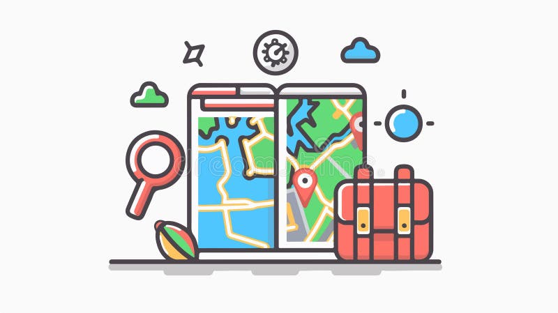 Travel Itinerary Icon: Professional Image for Action and Planning Stock ...