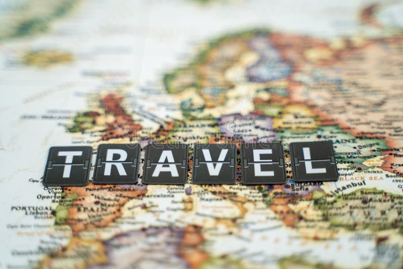 Travel Letter on the World Map Isolated Stock Photo - Image of earth ...