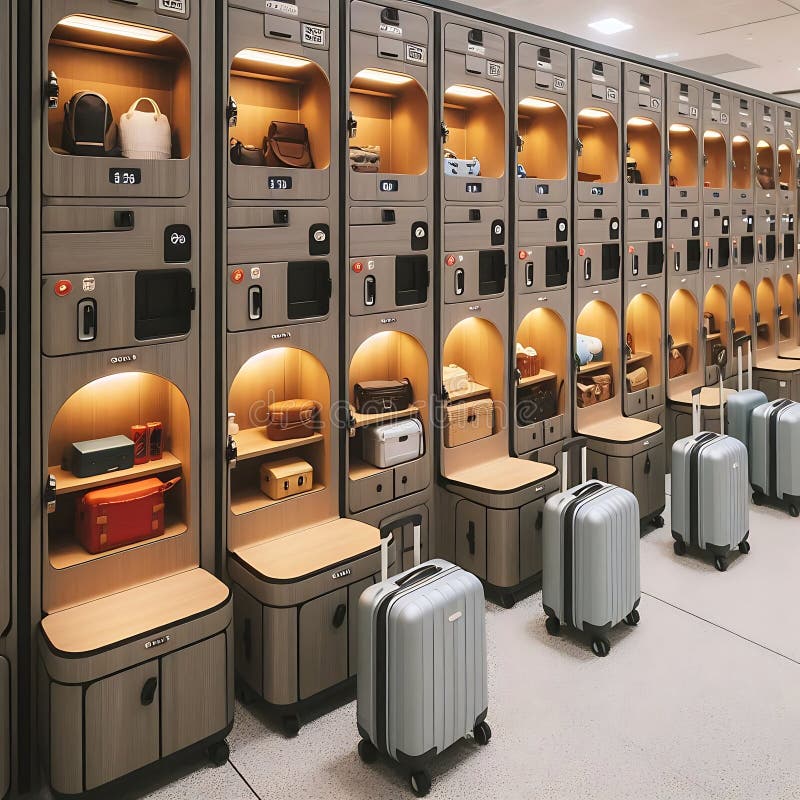 Travel Locker in a Floor Room Stock Photo - Image of valuables, hotel ...