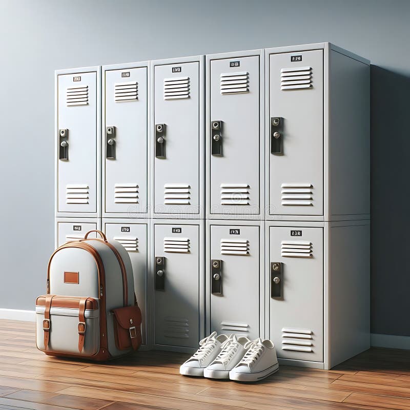 Travel Locker in a Floor Room Stock Photo - Image of facility, room ...