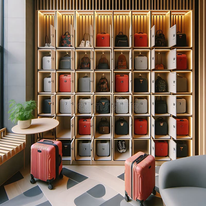 Travel Locker in a Floor Room Stock Image - Image of room, safe: 344805575