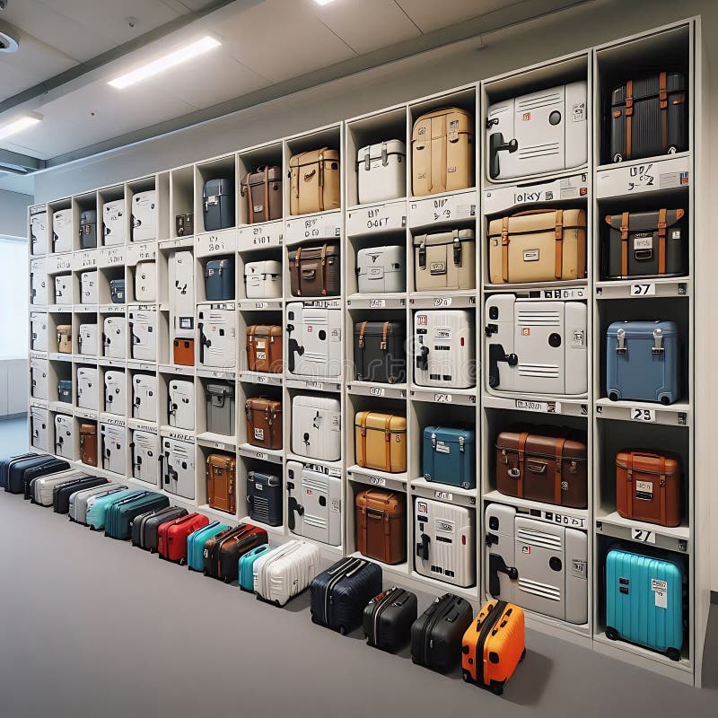 Travel Locker in a Floor Room Stock Image - Image of travel, essentials ...