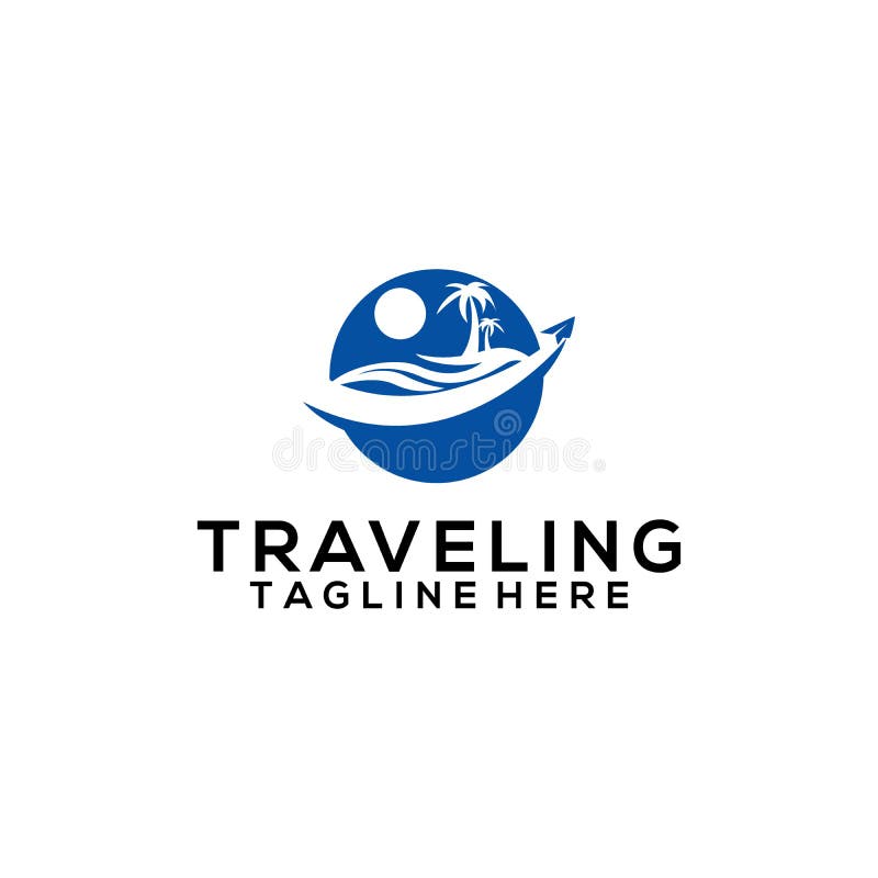 Travel Logo Design Concept Vector Isolated in White Background Stock ...