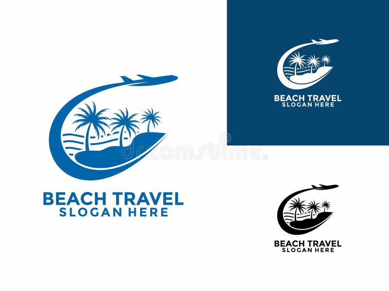 Travel Logo Icon Design Vector, Travel Beach Logo Design Template Stock ...