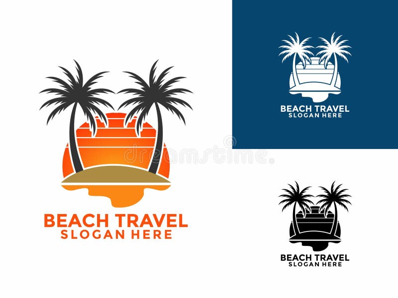 Travel Logo Icon Design Vector, Travel Beach Logo Design Template Stock ...