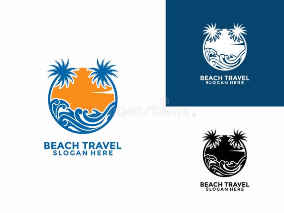 Travel Logo Icon Design Vector, Travel Beach Logo Design Template Stock ...