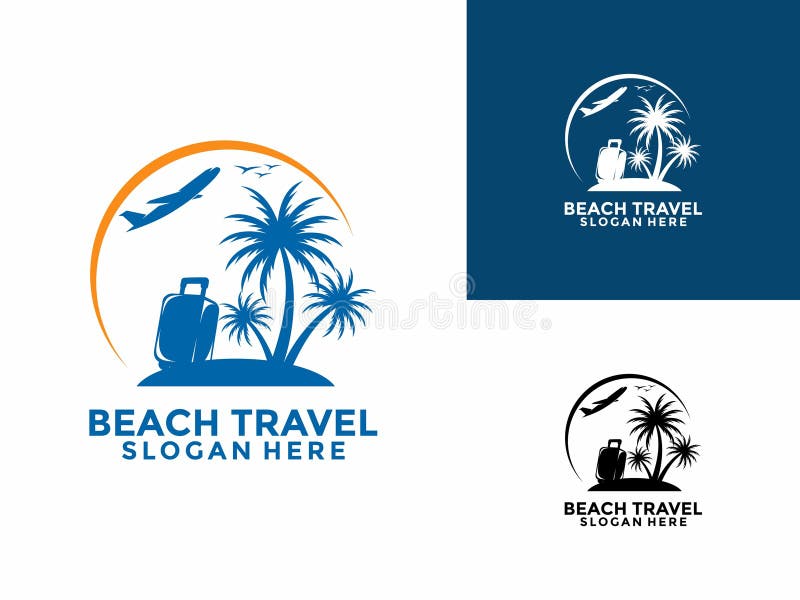Travel Logo Icon Design Vector, Travel Beach Logo Design Template Stock ...