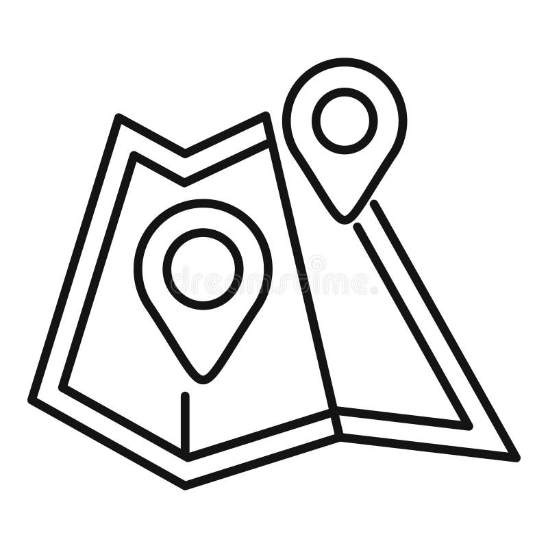 Travel Map Insurance Icon Outline Vector. Secure Voyage Stock Vector ...