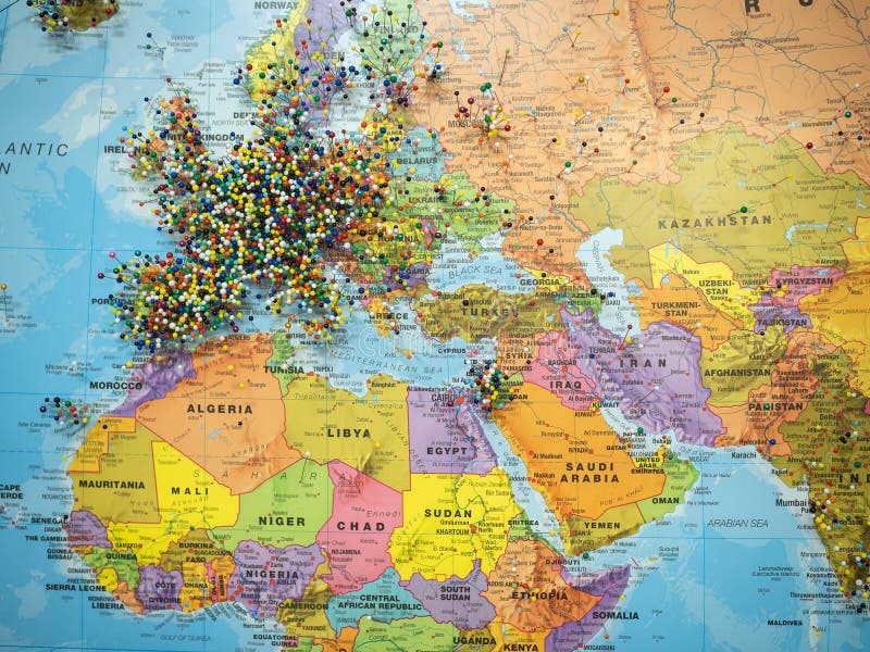 Travel map stock photo. Image of selective, place, tourist - 228809704