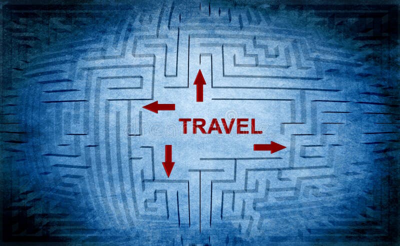 Travel maze concept stock photo. Image of graphic, strategy - 173271064