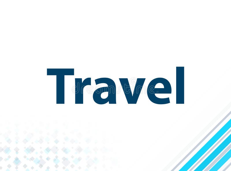 Travel Modern Flat Design Blue Abstract Background Stock Illustration ...
