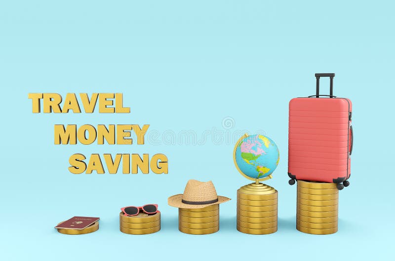 Travel Money Saving Concept 03 Stock Illustration - Illustration of ...