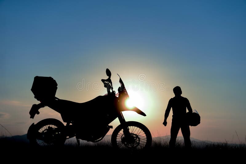 A Peaceful Morning on a Motorcycle Trip Stock Photo - Image of ...
