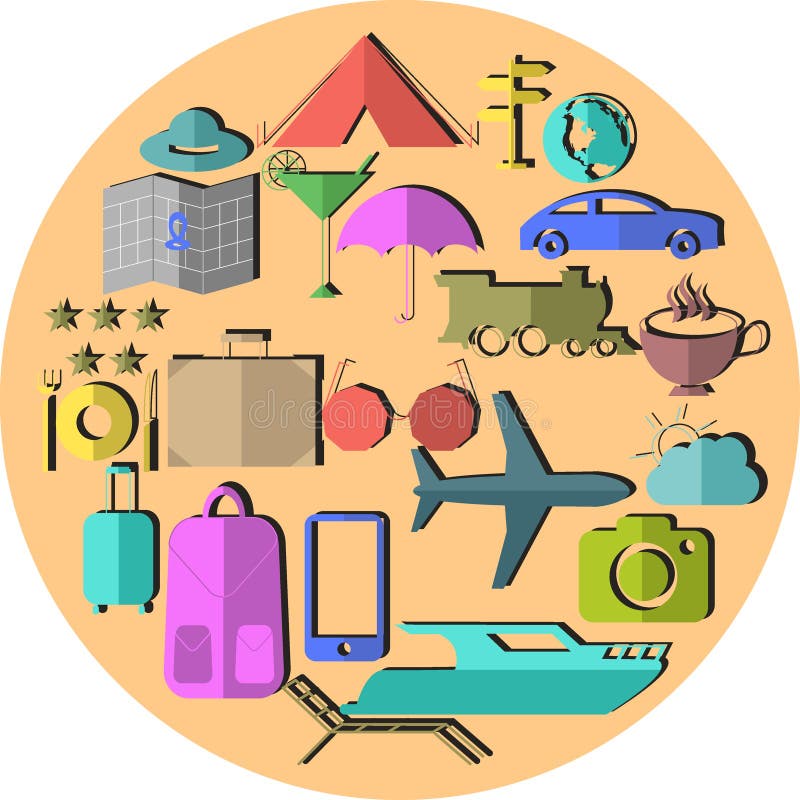 Tourism Icons Circle Stock Illustrations – 4,490 Tourism Icons Circle ...