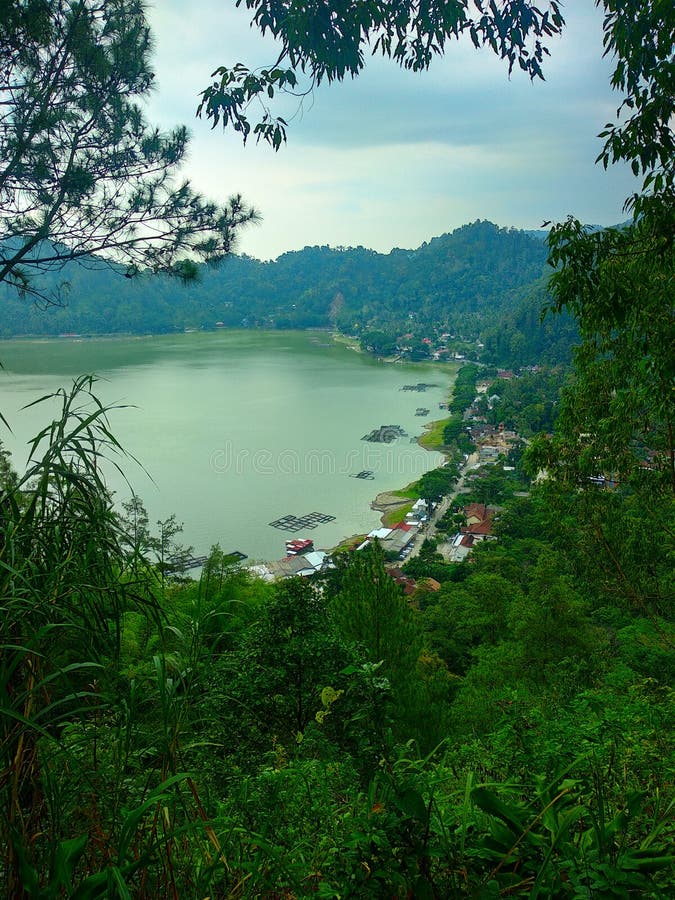 Travel on ngebel lake stock image. Image of reservoir - 203547211