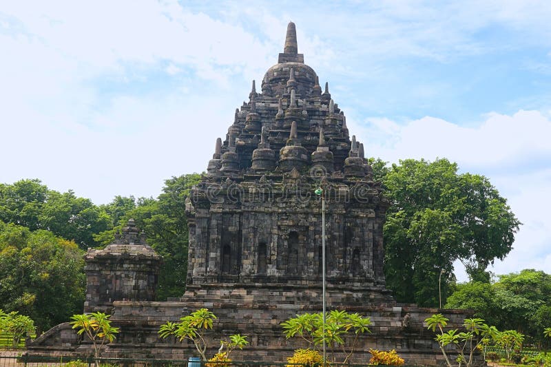 Low Angle View of Bubrah Buddhist Temple in Java Stock Photo - Image of ...