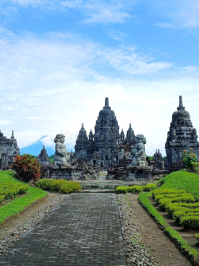 Low Angle View of Sewu Buddhist Temple in Java Stock Image - Image of ...