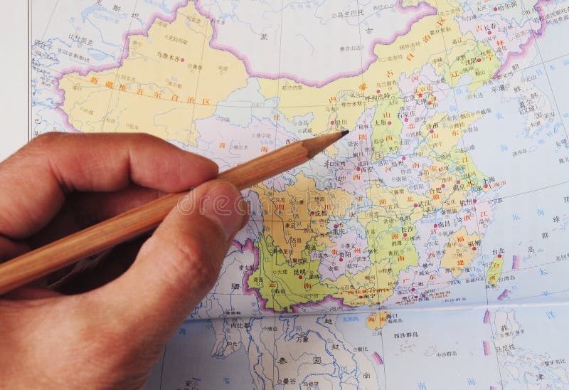 Travel plan to china stock photo. Image of pencil, hand - 17693418