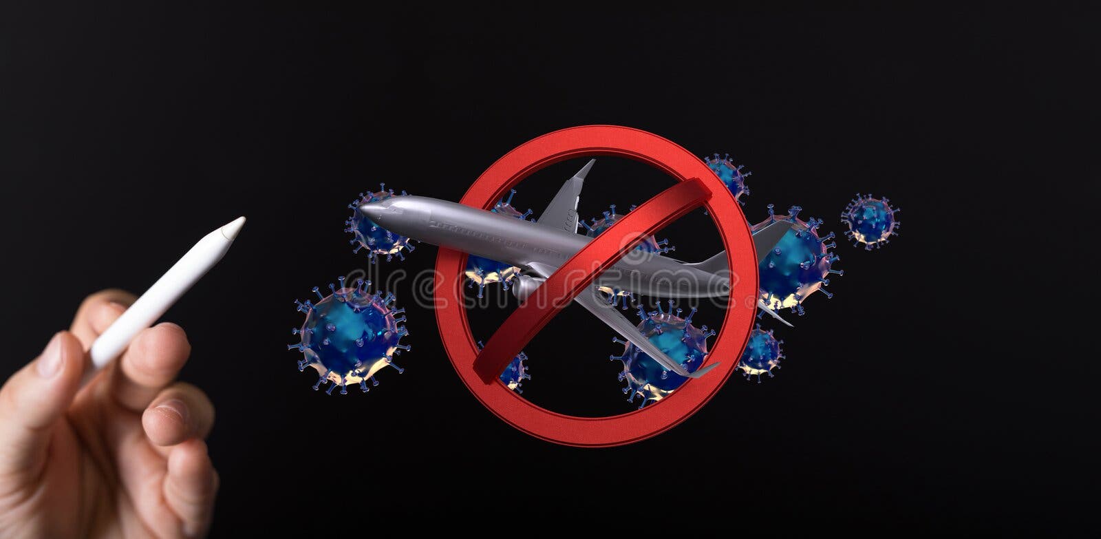 Plane warning signs stock photo. Image of background - 77446040