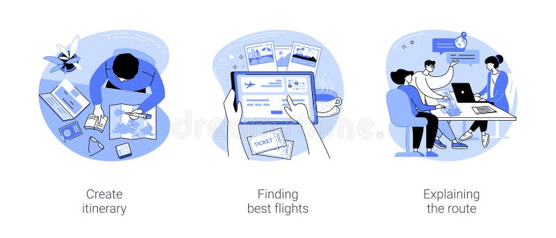 Travel Planner Isolated Cartoon Vector Illustrations Se Stock Vector ...