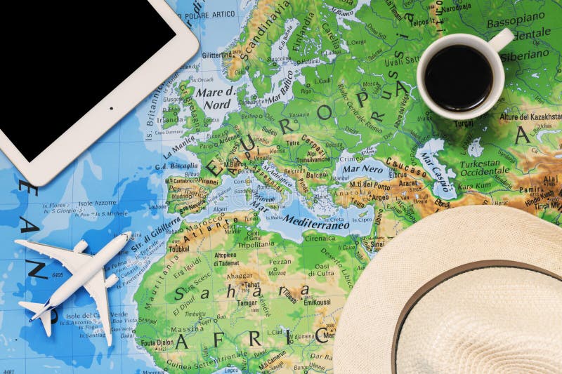 Travel Planning Concept on the Map Stock Photo - Image of booking ...