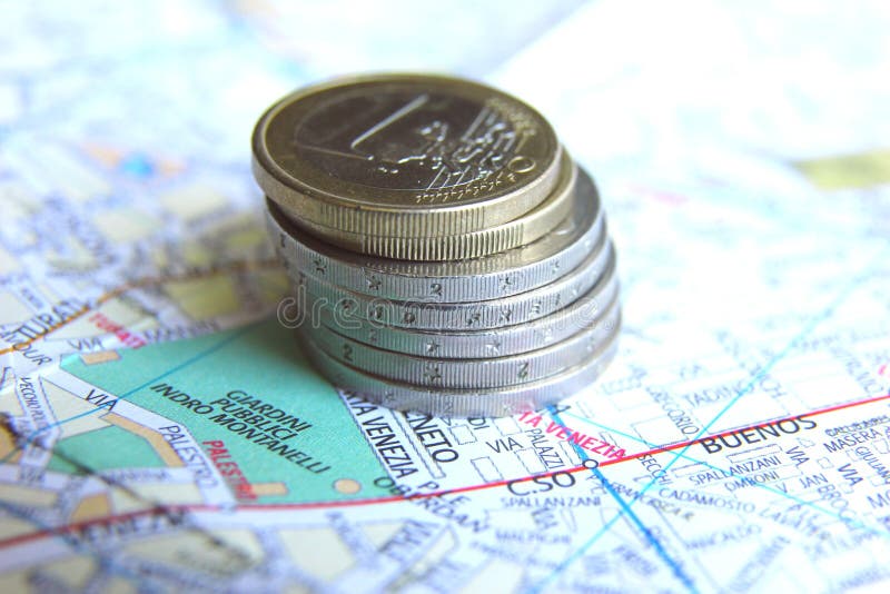 Travel planning stock image. Image of travel, coins, europem - 53540503