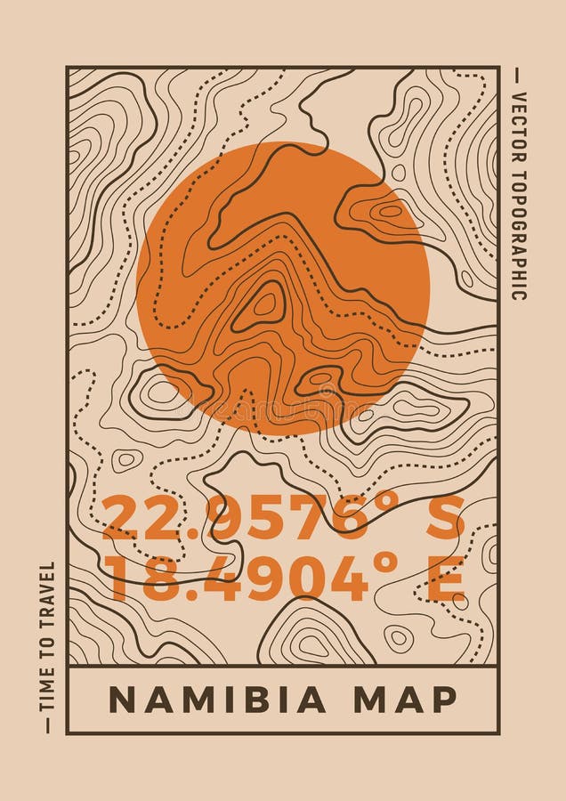 Travel Poster of Topographic Line Map. Vector Line Pattern of ...