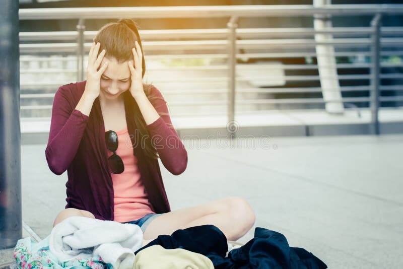 Travel Problem Concept : Traveler Stress Tourist Problem Stock Image ...