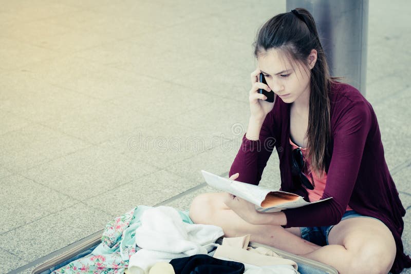 Travel Problem Concept : Traveler Stress Tourist Problem Stock Photo ...