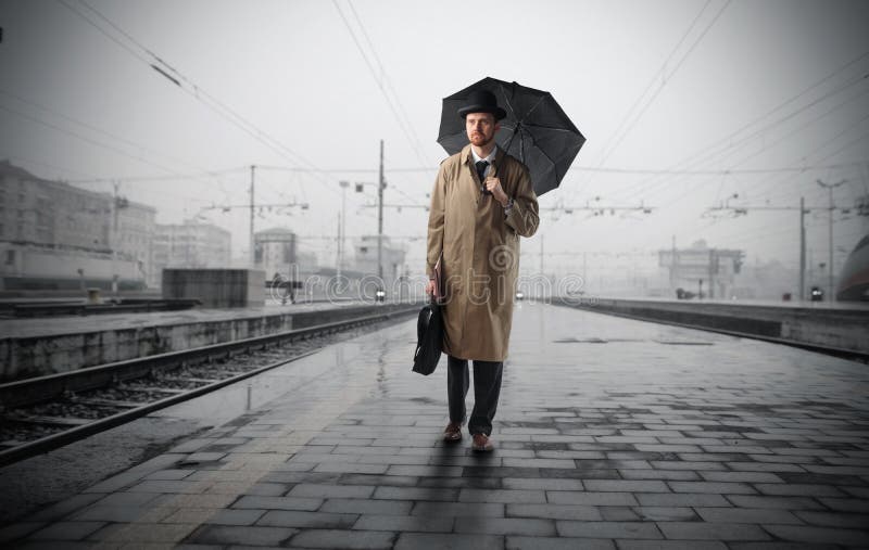 Travel in the rain stock photo. Image of waterproof, stress - 13356358