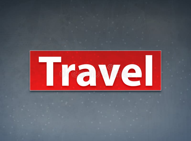 Travel Red Banner Abstract Background Stock Illustration - Illustration ...