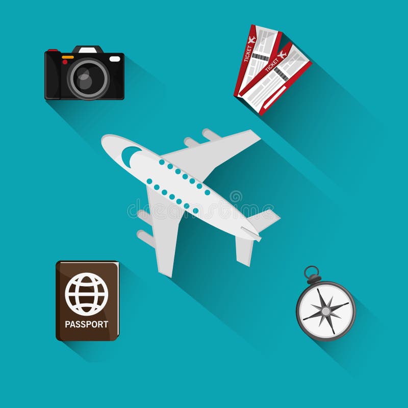 Travel related icons stock vector. Illustration of relax - 77278523