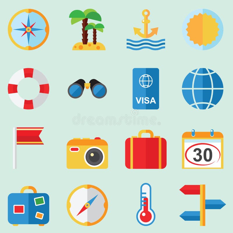 Travel and rest stock vector. Illustration of baggage - 62326175