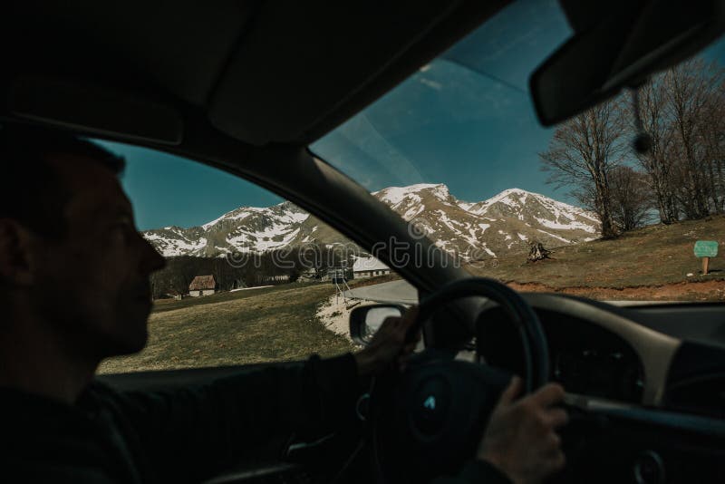 Travel Road Asphalt Path Highlands Line Marking Stock Photo - Image of ...