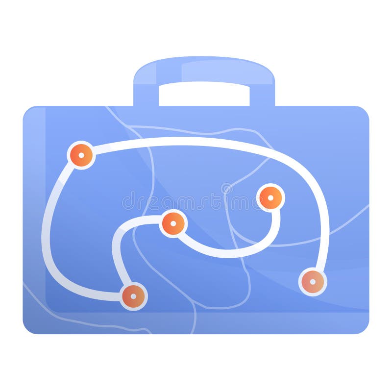 Travel Route Icon, Cartoon Style Stock Vector - Illustration of tourism ...