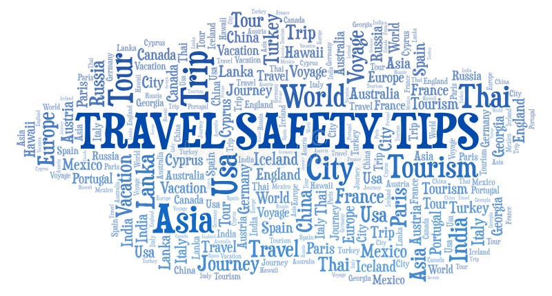 Travel Safety Tips Word Cloud. Stock Illustration - Illustration of ...