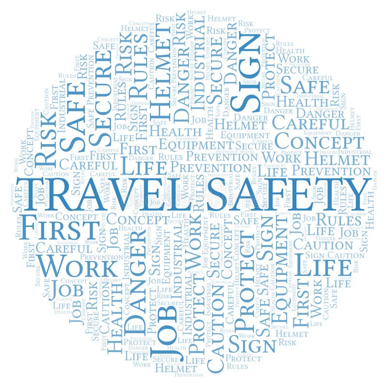 Travel Safety Tips Word Cloud. Stock Illustration - Illustration of ...