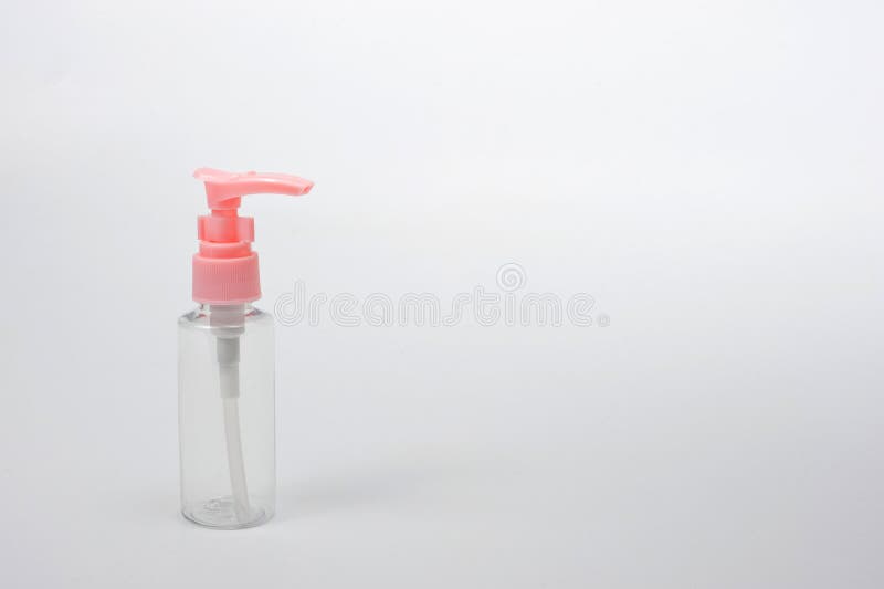 Travel Set of Plastic Transparent Containers for Cosmetics Stock Photo ...