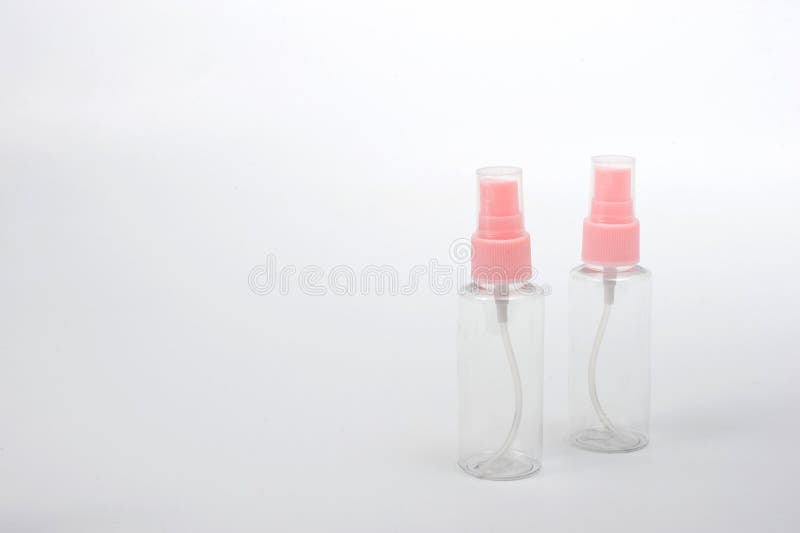 Travel Set of Plastic Transparent Containers for Cosmetics Stock Photo ...