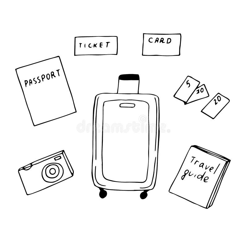 Documents Doodle Icon, Vector Color Line Illustration Stock Vector ...