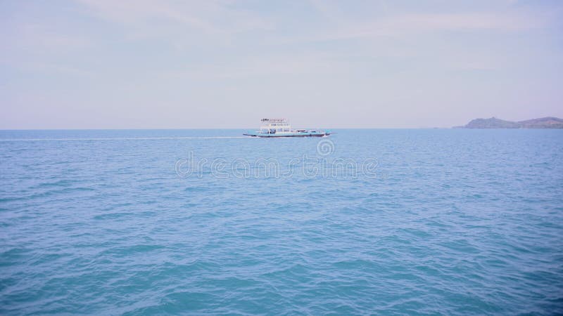 Travel Ship at the Sea, Side View in Sunny Weather. Stock Photo - Image ...