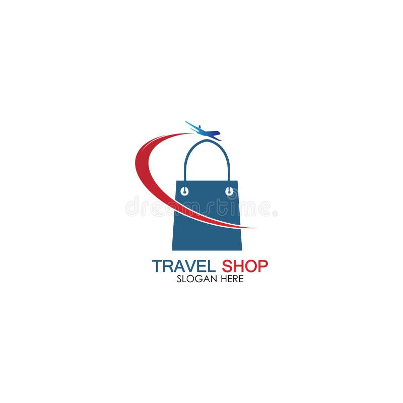 Travel Shopping Logo Design Template Stock Vector - Illustration of ...
