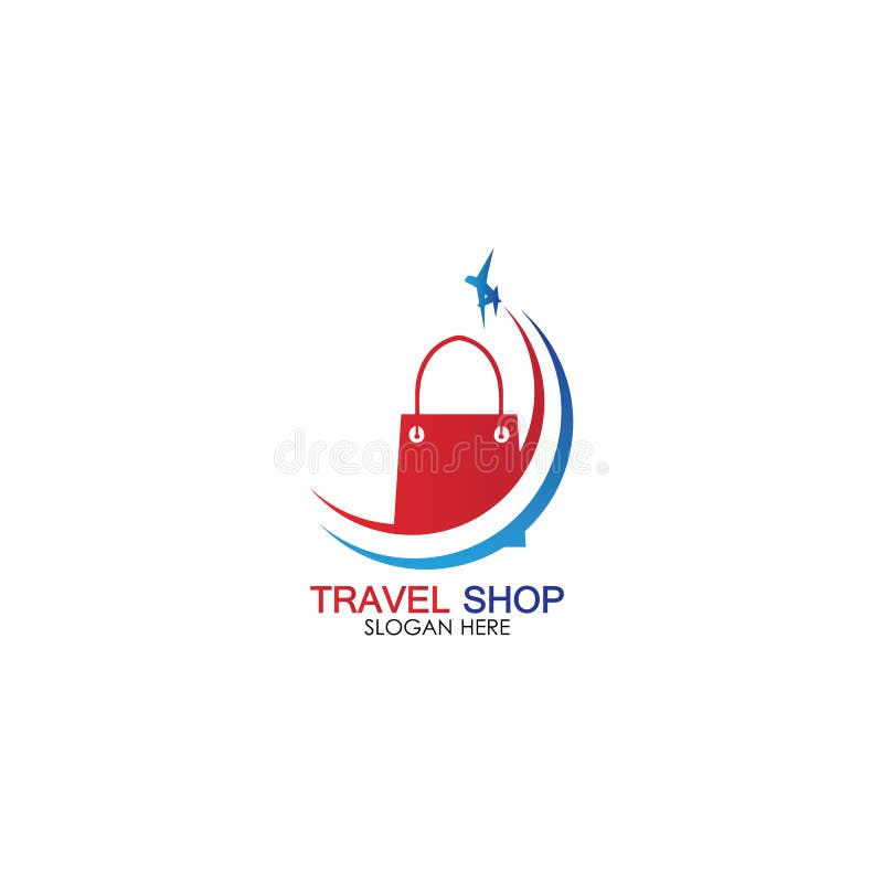Travel Shopping Logo Design Template Stock Vector - Illustration of ...