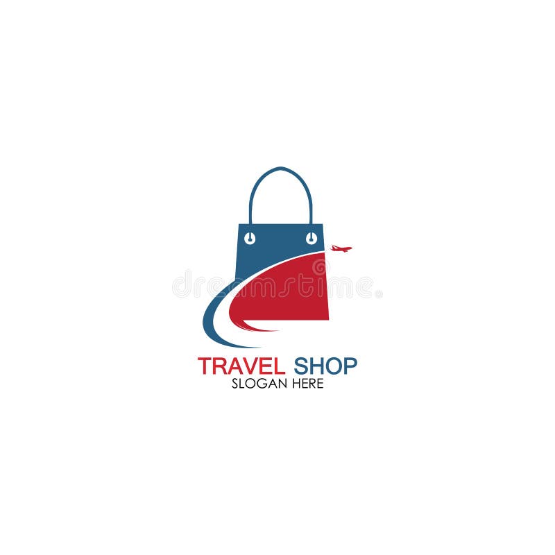 Travel Shopping Logo Design Template Stock Vector - Illustration of ...