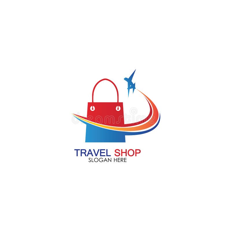 Travel Shopping Logo Design Template Stock Vector - Illustration of ...