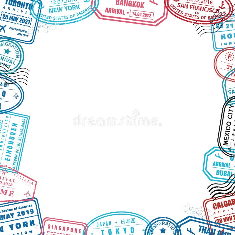 Passport Stamp Outline